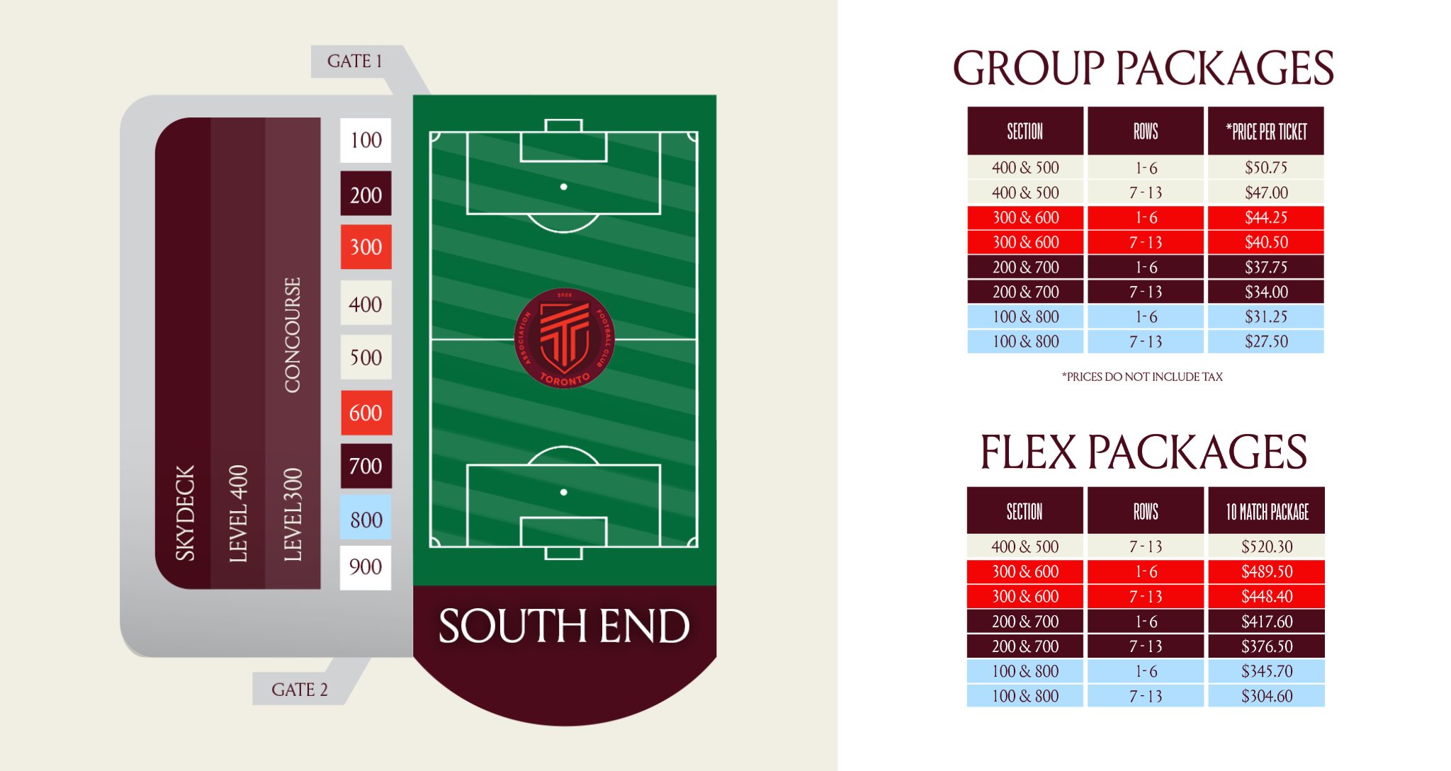 Group Packages - AFC Toronto